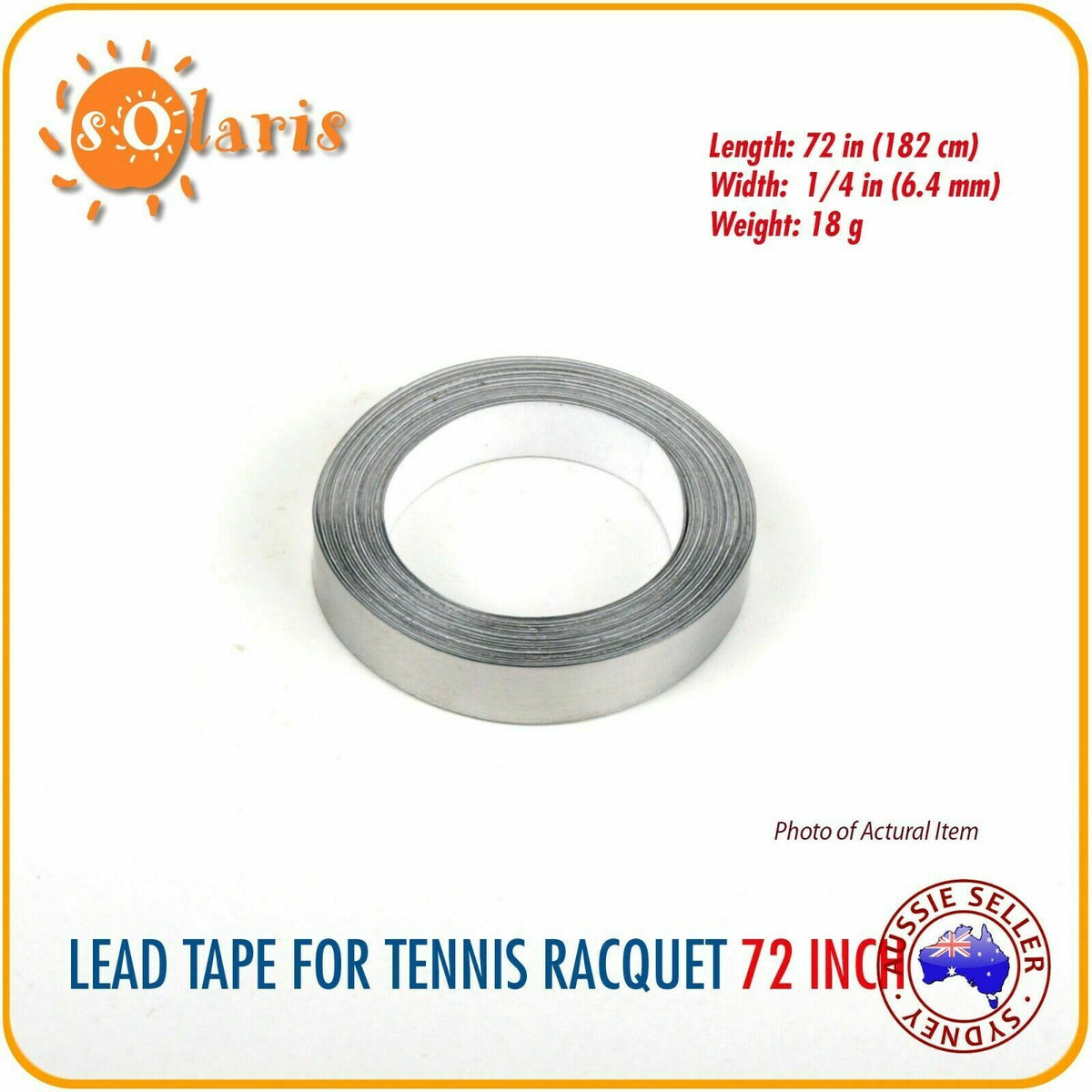 No Frills Tennis Racket LEAD TAPE 72 Inch Roll – Solaris Sports & Leisure