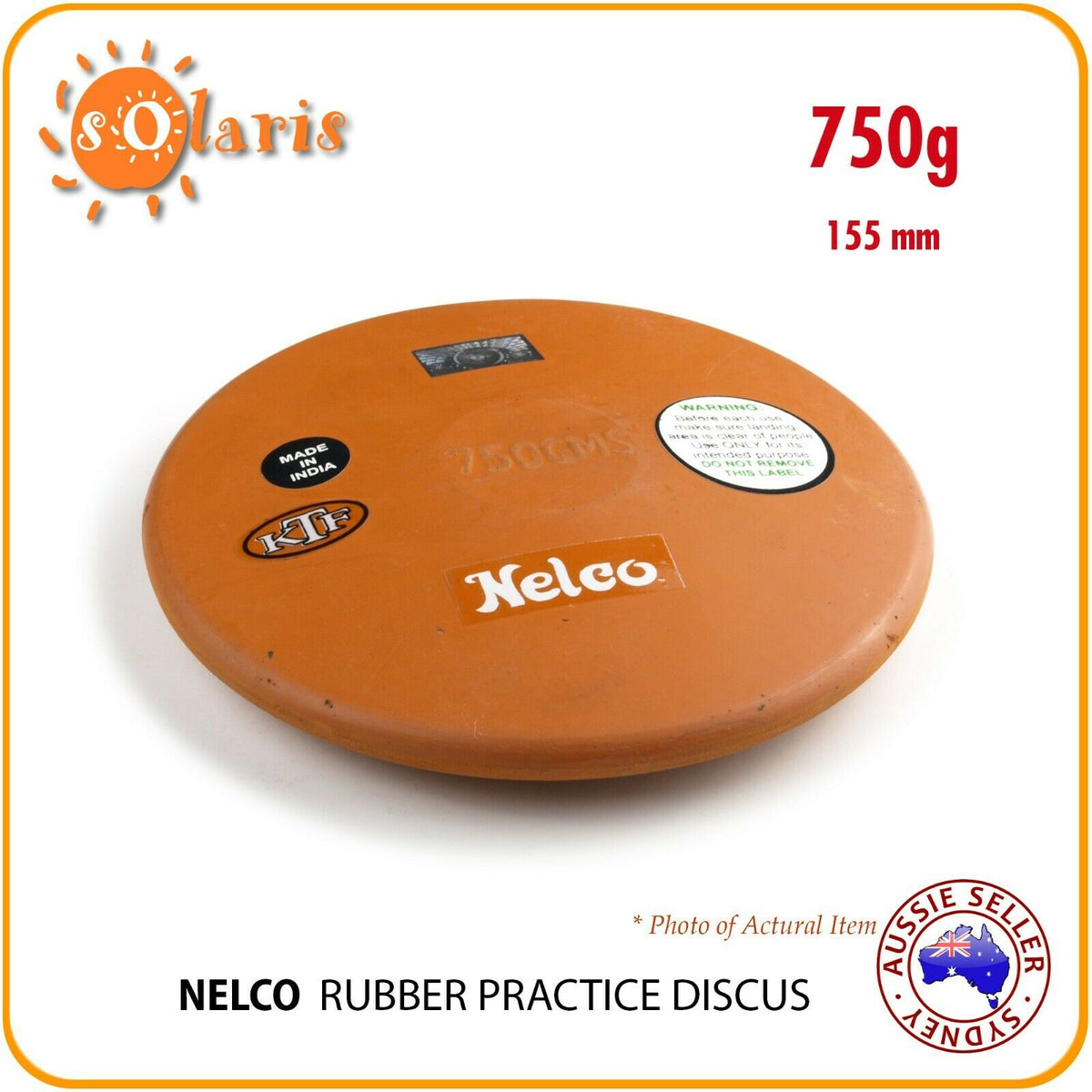 750g NELCO Rubber Compound Discus – Solaris Sports & Leisure