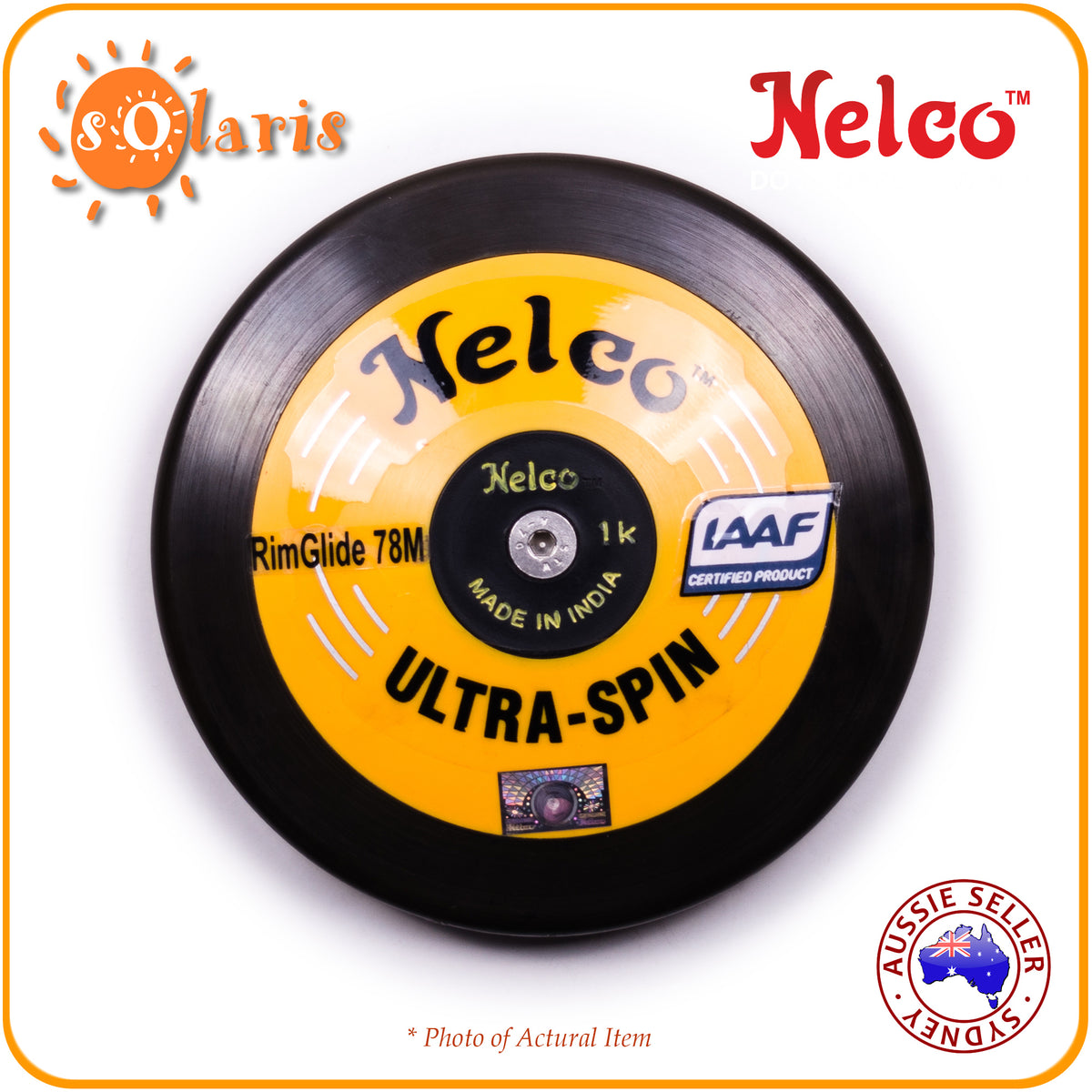 NELCO ULTRA SPIN GOLD High Performance Discus Black Rim - RimGlide 78M ...