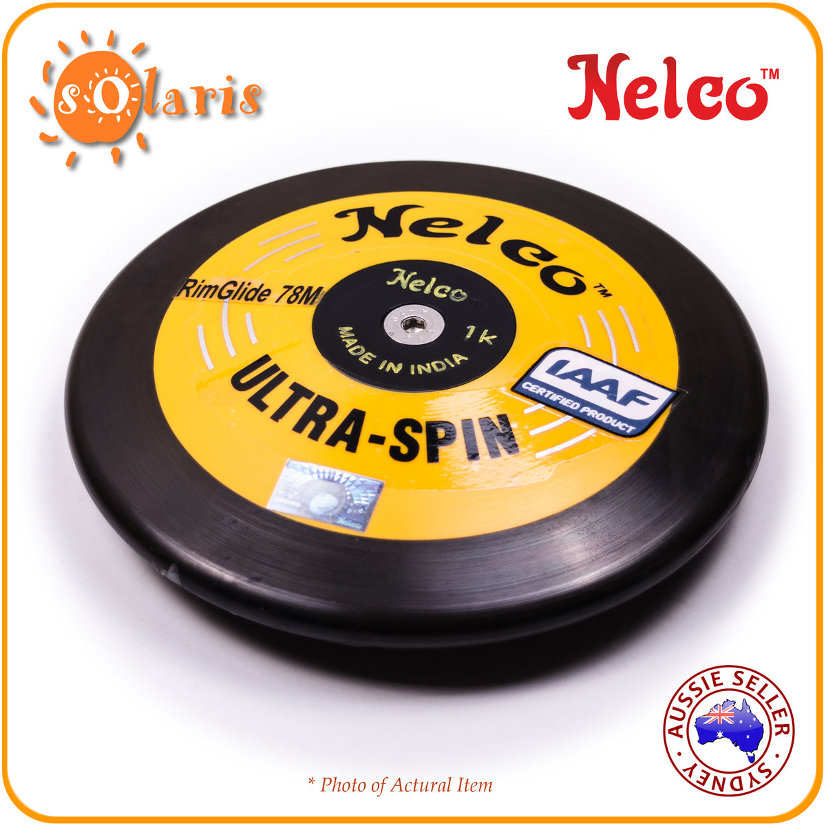 NELCO ULTRA SPIN GOLD High Performance Discus Black Rim - RimGlide 78M ...
